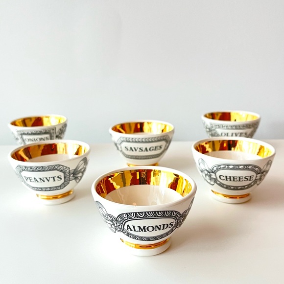 Fornasetti | Dining | Piero Fornasetti Set Of Six Bar Snack Bowls ...
